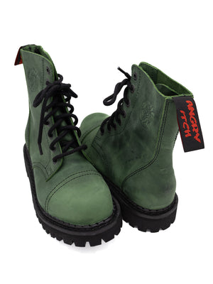 Oakmoss Leather Combat Boots ANGRY ITCH | Die With Your Boots On